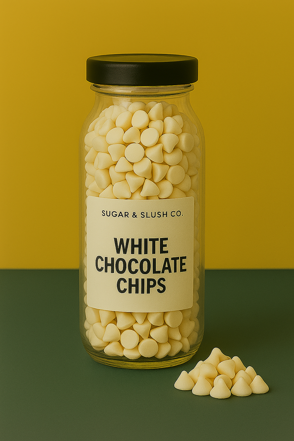 White Chocolate Chips (500g) – Baking & Dessert Topping – Sugar & Slush Co.